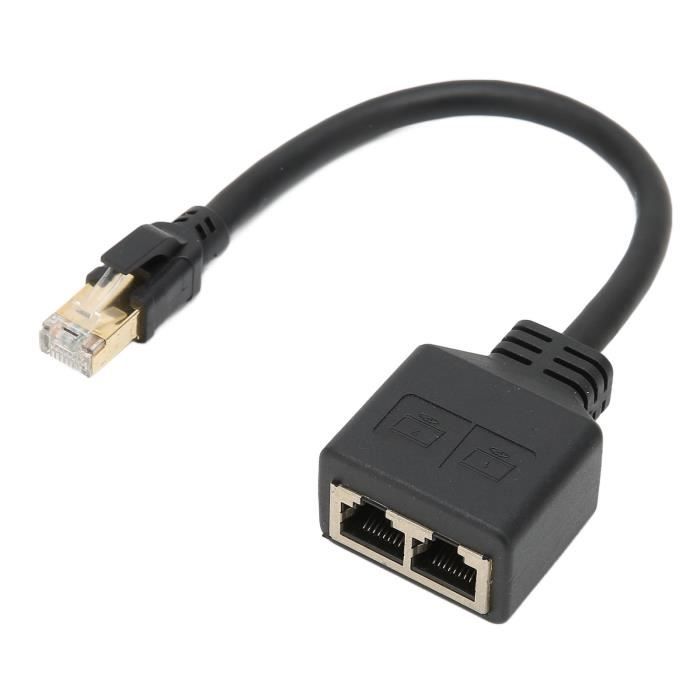 Mxzzand Adaptateur répartiteur RJ45 Rallonge de câble adaptateur ...