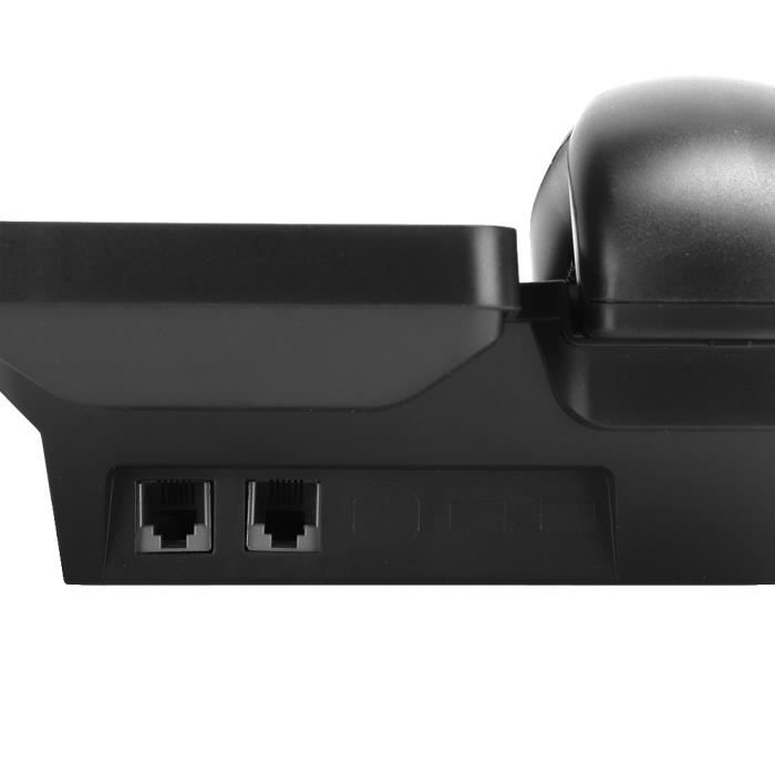 Qiilu Téléphone Fixe kx T7712CID fil avec double interface et design esthétique 3D (Batterie ...