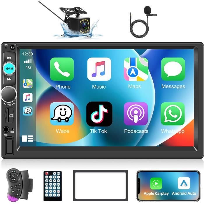 Apple Carplay Autoradio 2 Din Avec Android Auto Bluetooth Mains Libres 7 Pouces Écran Tactile ...