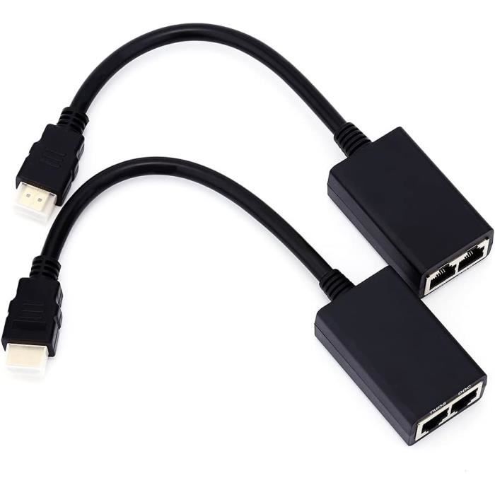 Extendeur Hdmi Sur Réseau Ethernet Lan Rj45 Cat5E Cat6 Jusqu'À 100 ...