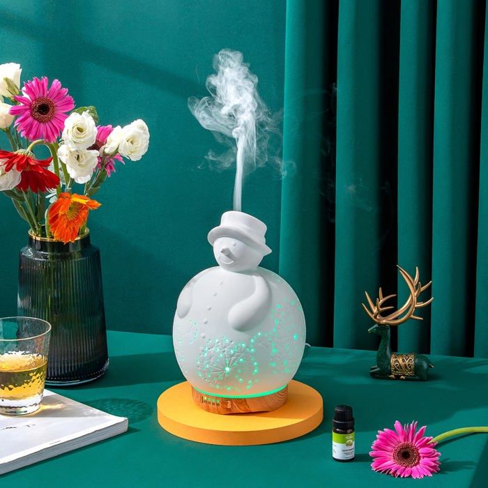 Diffuseur d’Huiles Essentielles LED 24cm – Humidificateur en Céramique ...