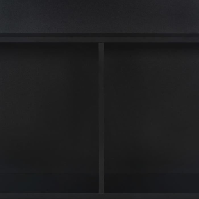 VidaXL Table de bar avec 2 dessus de table Noir 130 x 40 x 120 cm ...
