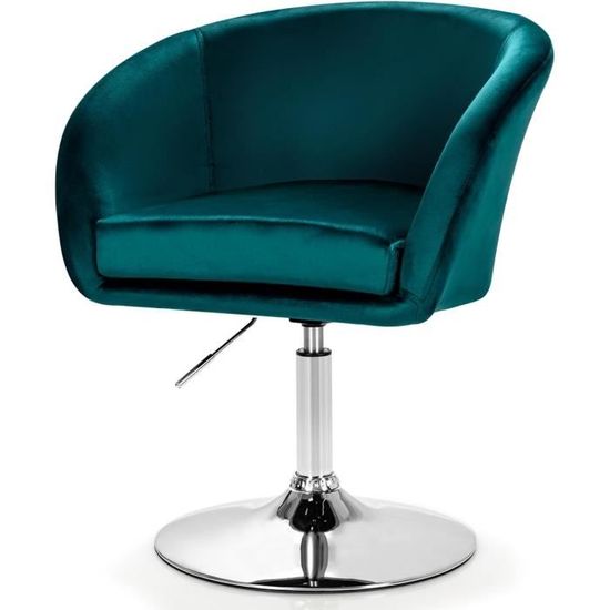 GOPLUS Chaise de Coiffeuse Moderne en Velours Tabouret de Bar Réglable ...