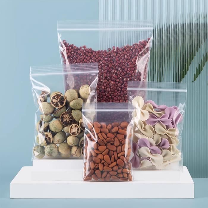 Sachet Plastique Transparent, Sachets Plastiques Refermables, Sac A ...