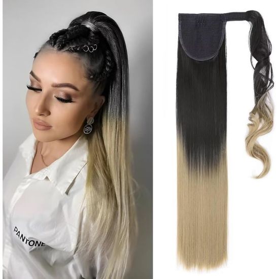 23 Pouces Postiche Queue De Cheval Longue Wrap Around Ponytail ...