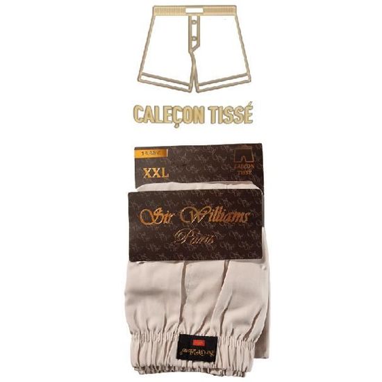 SIR WILLIAMS 1 Cale on Homme 100 Coton Taille XXL Blanc Cass sir-williams-1-cale-on-homme-100-coton-taille-xxl-blanc-cass