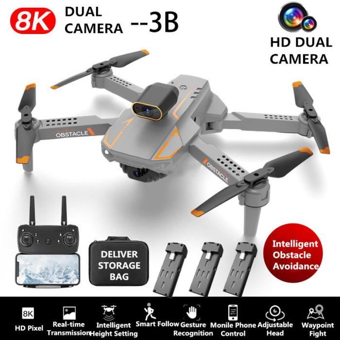 GR Double 8K-3B-Drone GPS professionnel S91 8K 5G, évitement d ...