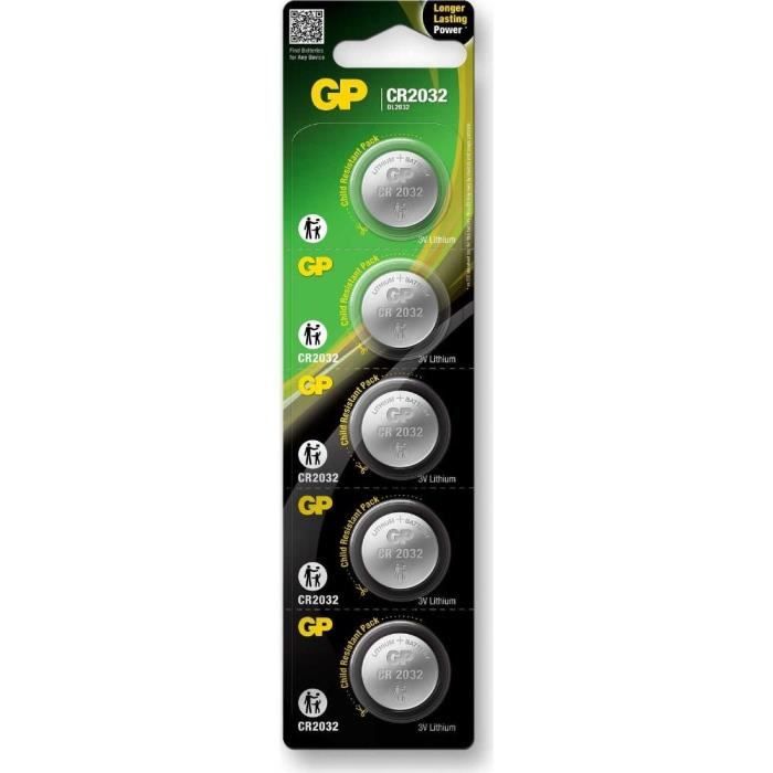 5 Piles bouton CR2032 Lithium GP 3V - Cdiscount Jeux - Jouets