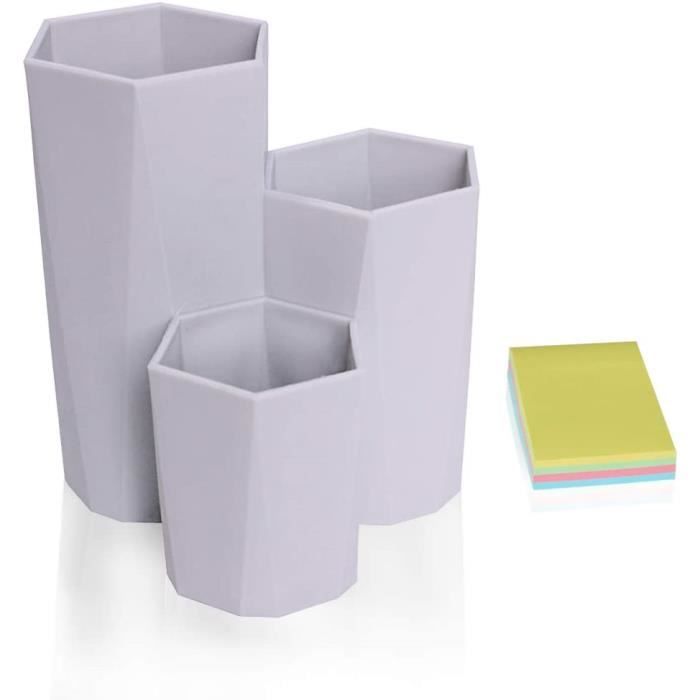 Pot a Crayon Hexagonal, Porte Stylo Multifonctio,Rangement Pinceaux ...