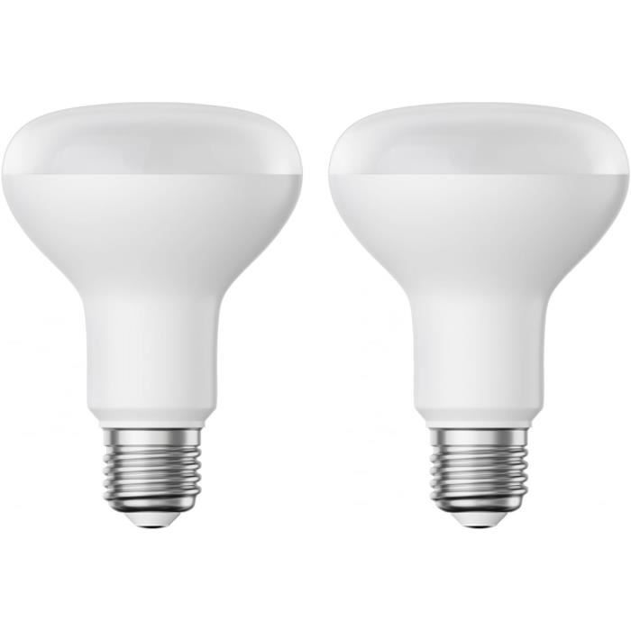 2 pièces E27 ampoule LED, R80, blanc (4000 K), 10 W, 935lm,.[Z4548 ...