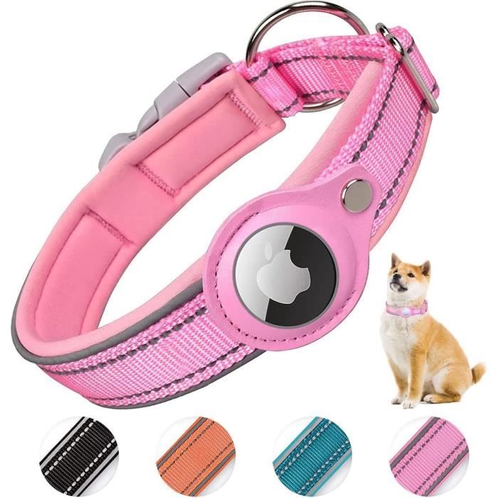 Collier pour Apple Airtag pour Chien Réfléchissant Réglable en Nylon ...