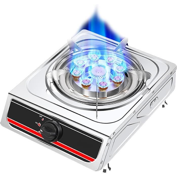 Table de Cuisson à gaz Poêle à gaz, Acier Inoxydable Portable 4. 0kw ...