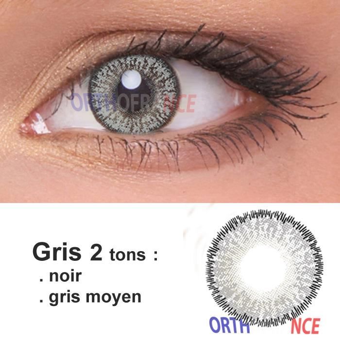 Lentilles contact couleur gris foncé 12 mois sans correction ...