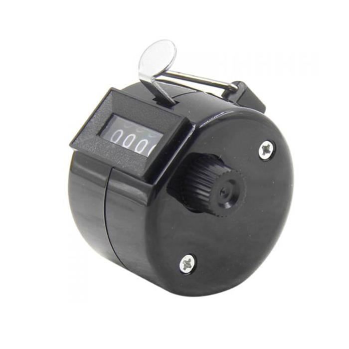 Le noir - Compteur de comptage à main à 4 chiffres, compteur de ...