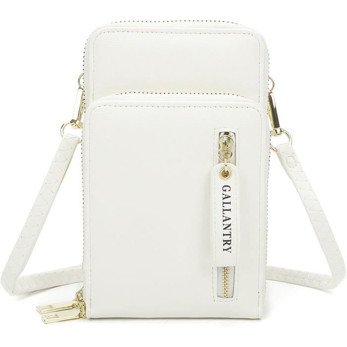Sac Pochette Bandoulière Femme Pour Smartphone - Petit Sacoche Zippé 6. ...