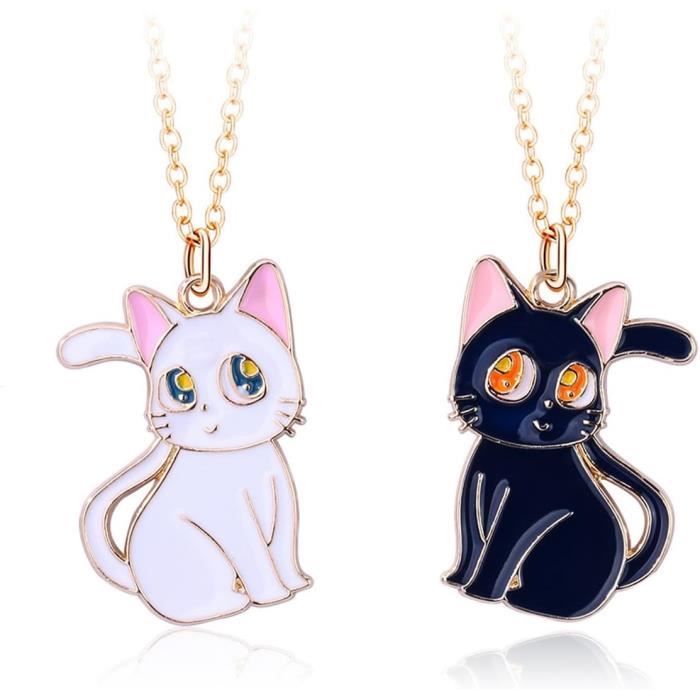 2 Bff Collier D'Amitié Avec Pendentif Chat Lune, Meilleurs Amis ...