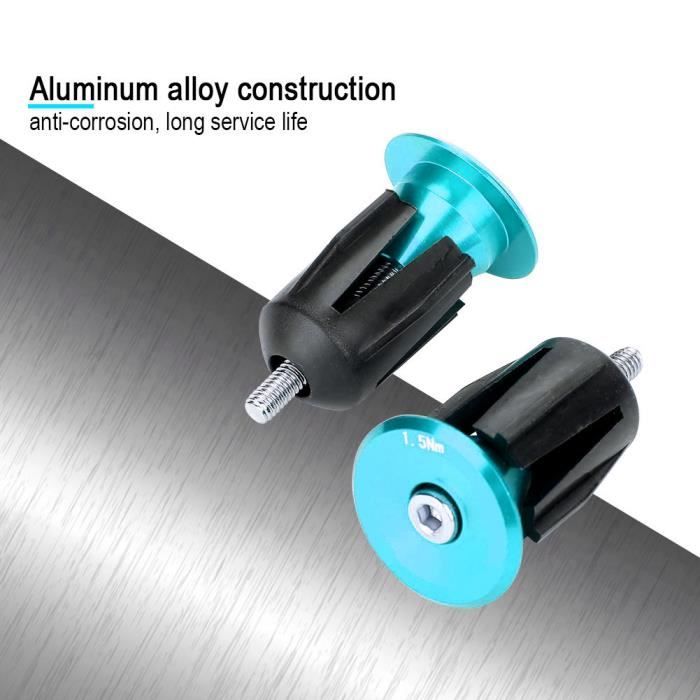 Embouts de guidon de vélo en alliage d'aluminium GOTOTOP - Noir ...