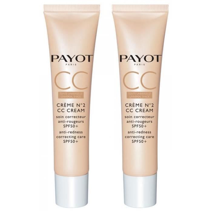 Crème N°2-Payot Crème N°2 CC Cream Soin Correcteur Anti-Rougeurs SPF50 ...