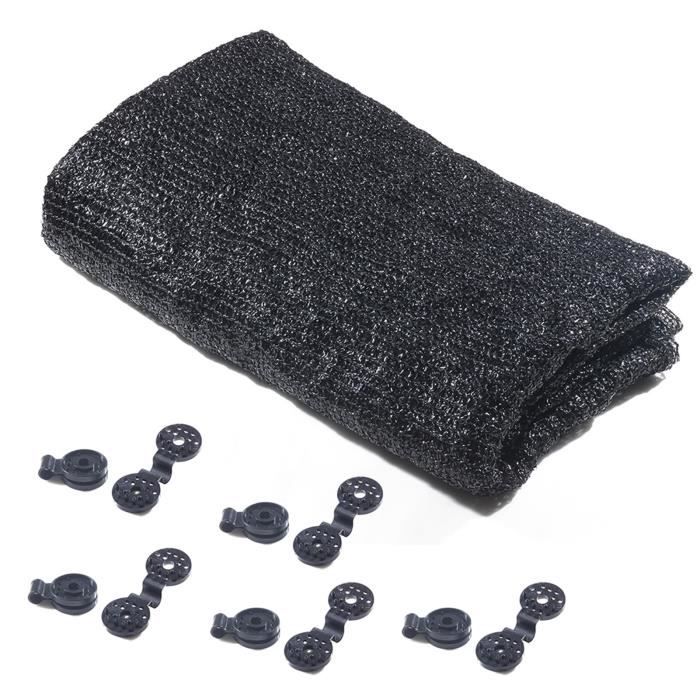 Tissu de parasol extérieur résistant au soleil 2 * 3m, avec 10 clips ...