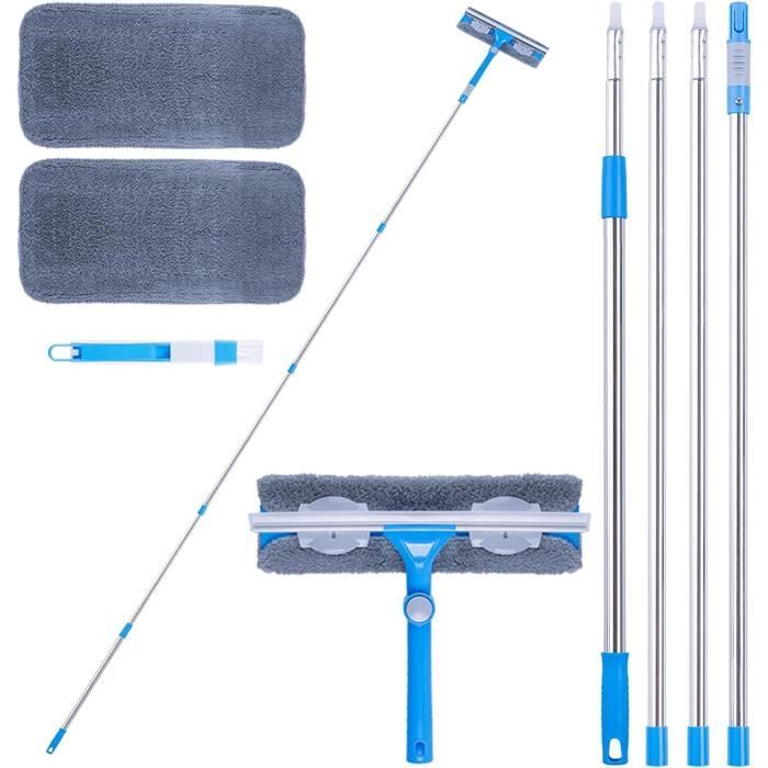 Mitclear 3-en-1 Nettoyeur de Raclette Vitre Kit(3,7m) avec Manche ...