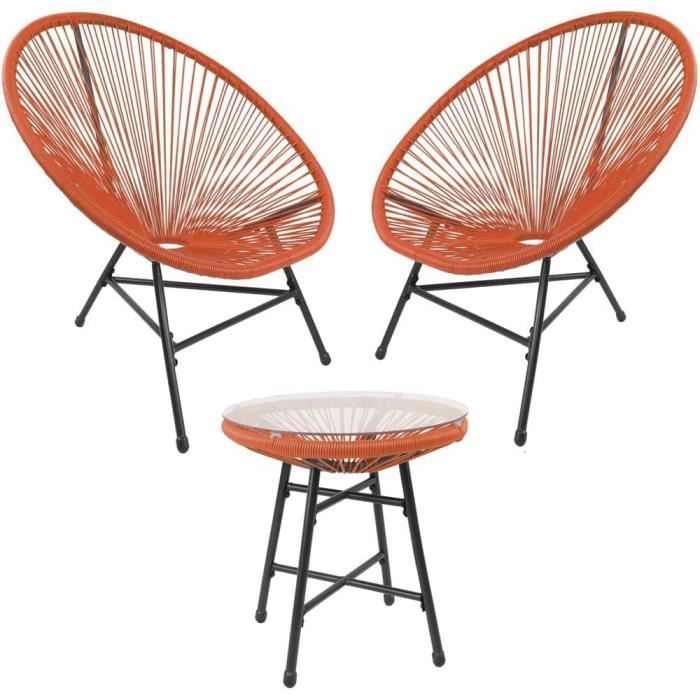 RayGar Ensemble Bistro, Orange, Taille Unique57 - Cdiscount Jardin