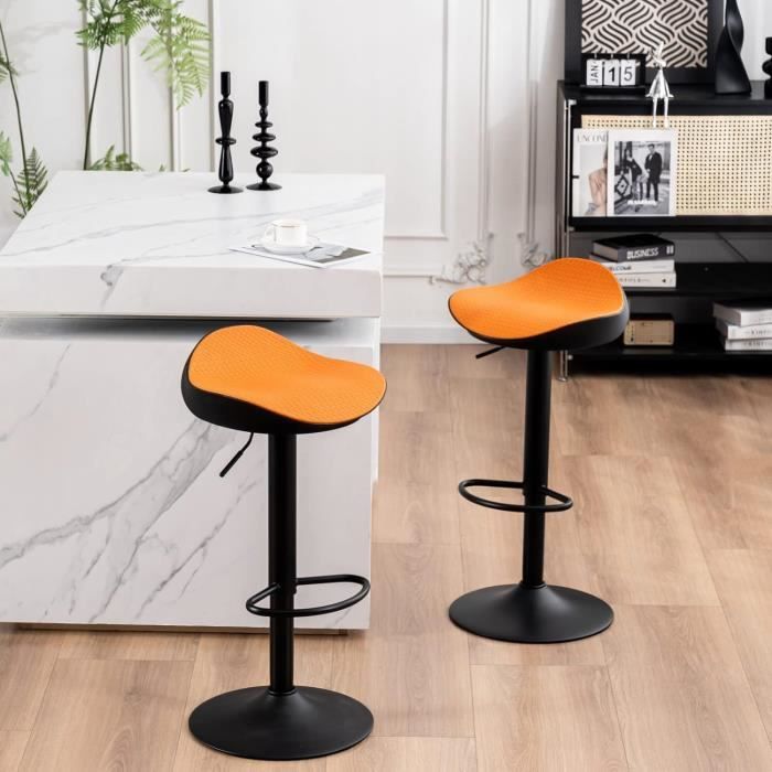 Tabouret De Bar Lot De 2 Chaises De Cuisine, Assise Design Tissé En ...