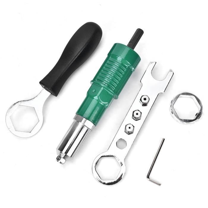 BOY Rivet Gun Set Riveter Adapter Rivet Nut Hand Tool for Rivet ...