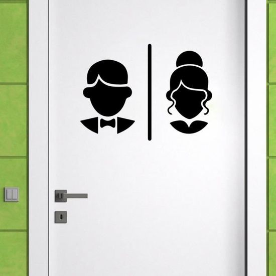 Créative Stickers muraux Toilettes Créatifs Stickers Toilet Bathroom ...