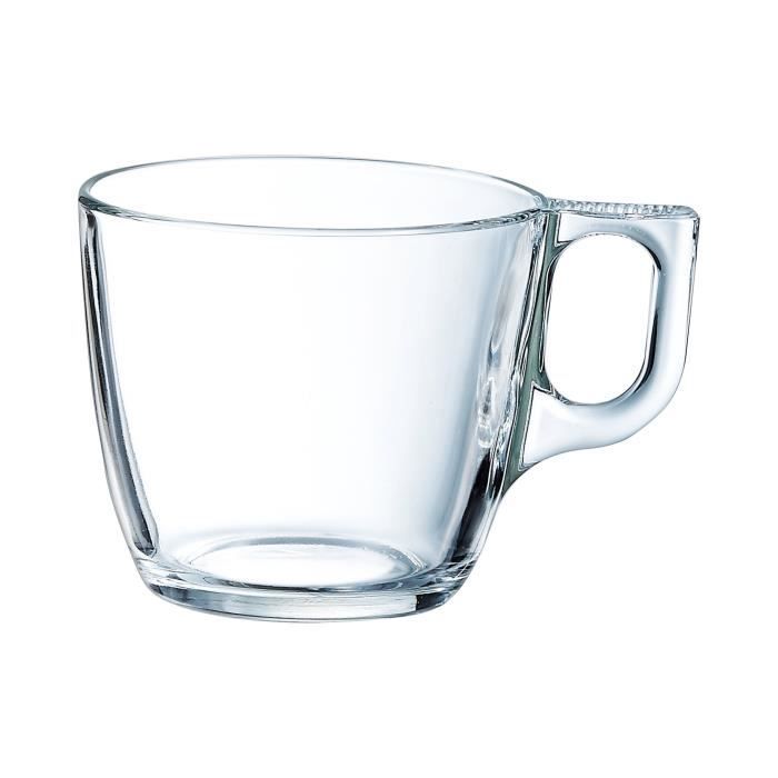 Tasse en verre trempé - ARCOROC - Voluto - 22cl - Empilable ...