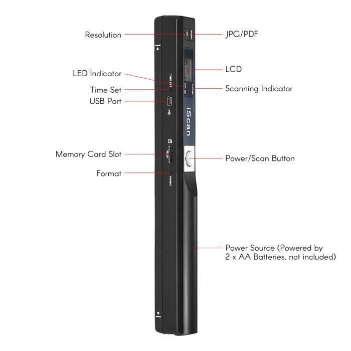 Scanner Sans fil HD A4 900DPI - AUTREMENT - Numérisation de documents ...