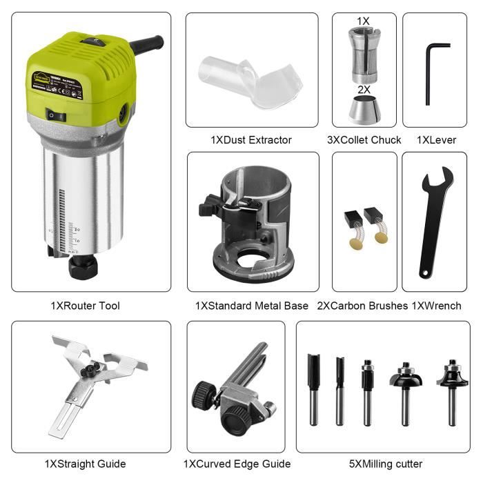 Défonceuse - DEWINNER - 710W - Affleureuse électrique - 13000-33000RPM ...