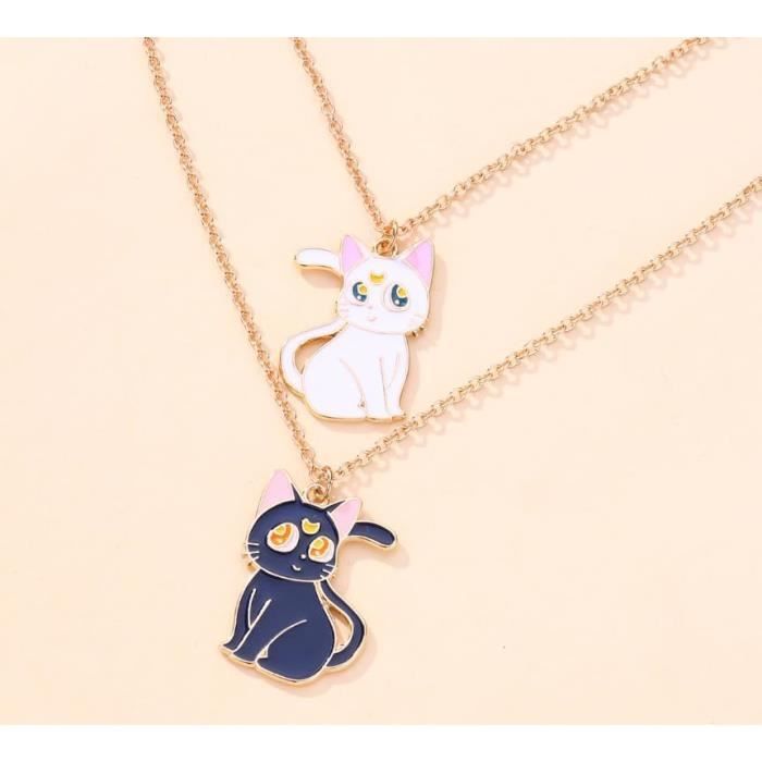 2 Bff Collier D'Amitié Avec Pendentif Chat Lune, Meilleurs Amis ...