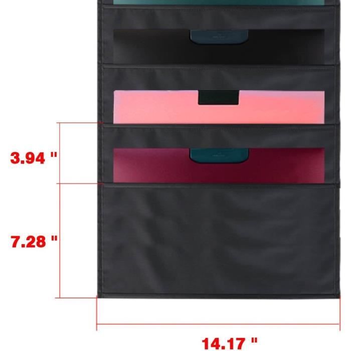 Pochette de rangement, classeur mural avec 10 grandes poches pour ...