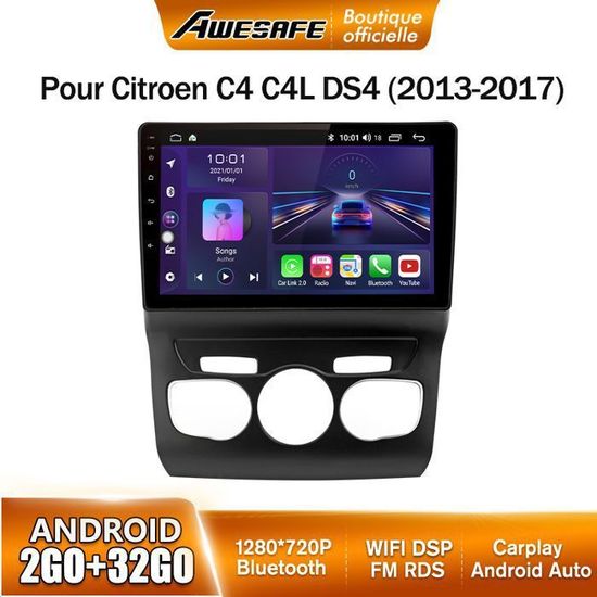 AWESAFE Autoradio Android 13 pour Citroen C4 C4L DS4 (2013-2017) avec 2Go+32Go 10''écran Tactile ...