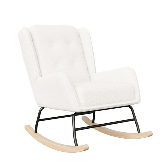 LEWW Fauteuil à Bascule, Rocking Chair, Allaitement Bébé, Chaise ...