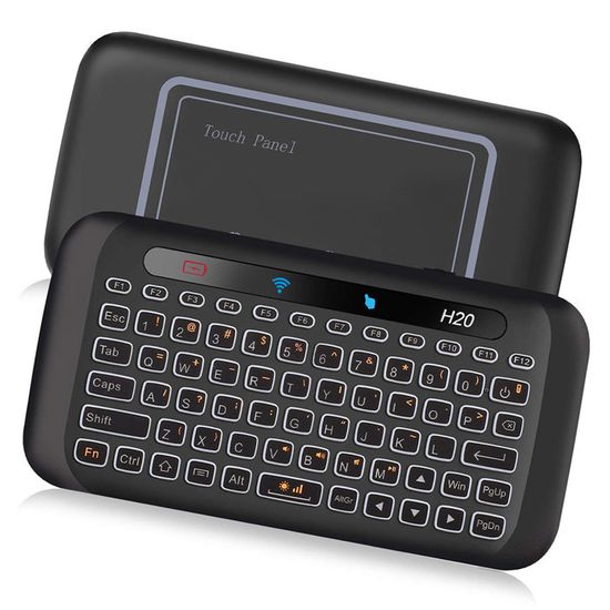 Mini clavier sans fil 2.4Ghz, avec pavé tactile et souris à Rotation ...