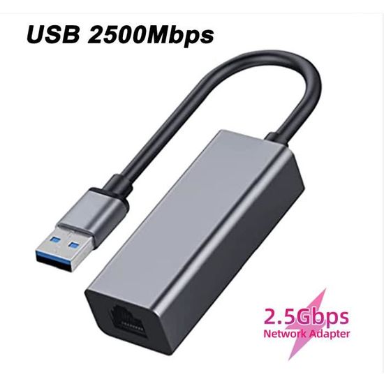 USB gris - Carte Réseau Externe Filaire Usb 2500mbps, 2.5gbps ...