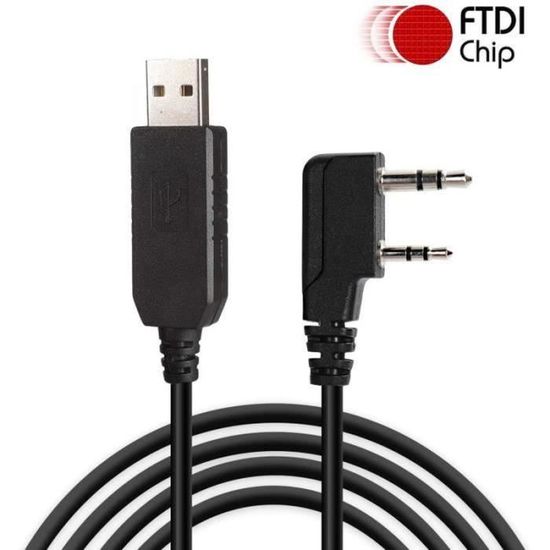 G801-PC001 FTDI-Chip USB UltraFast Cable de Programmation pour BF-888S - UV-5R- BF-88E Talkie ...