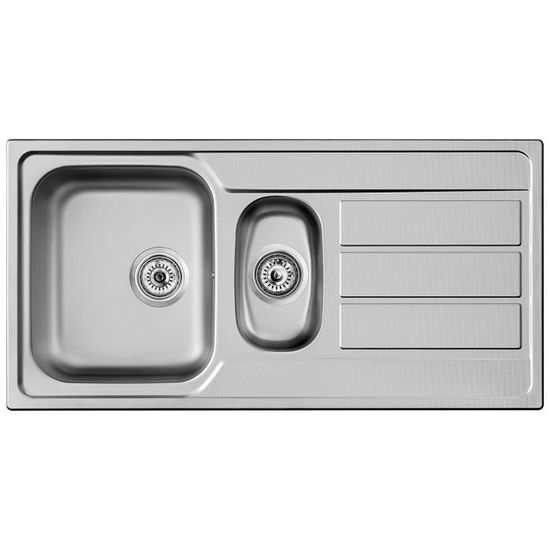 Pyramis Athena aspect lin-1 ½ Évier encastrable en acier inoxydable ...