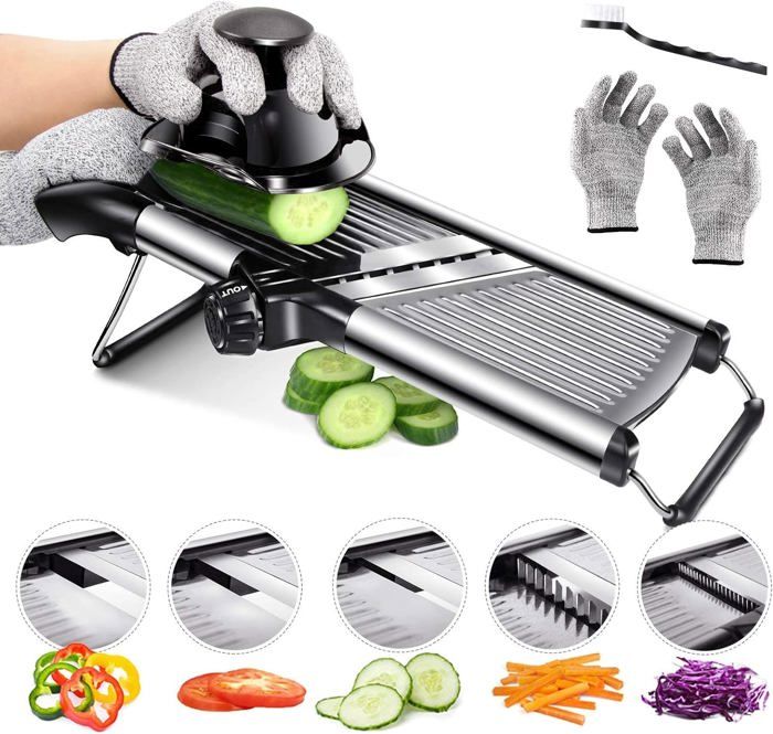 Mandoline de Cuisine Professionnelle en Acier Inoxydable, Mandoline ...
