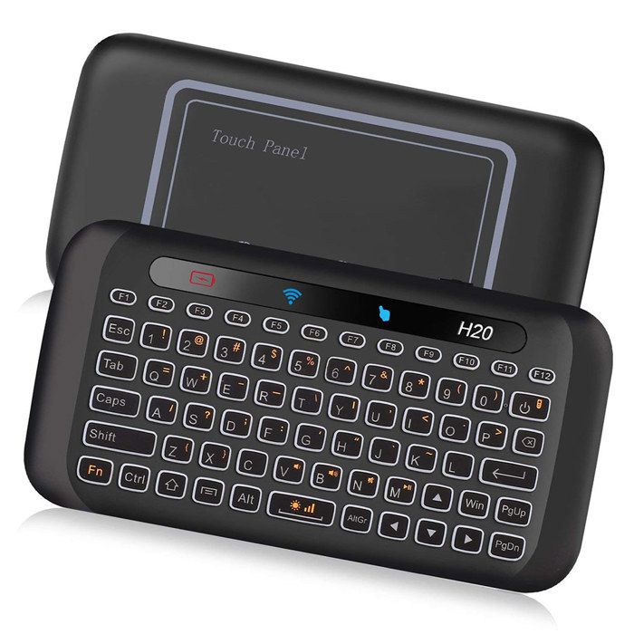 Mini clavier sans fil 2.4Ghz, avec pavé tactile et souris à Rotation ...