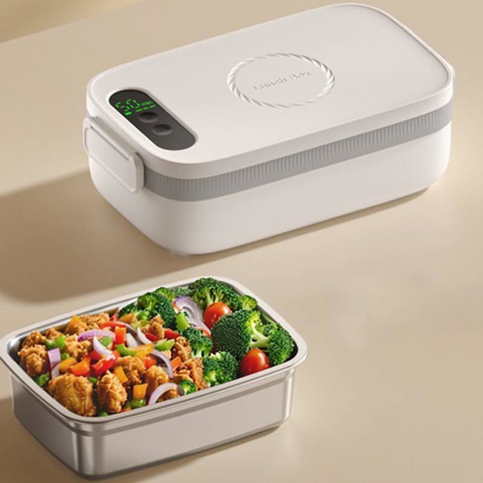 Boîte repas chauffante électrique 1L avec batterie 14000mAh, chauffage ...