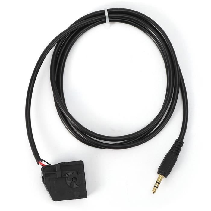 Akozon 5 mm Câble adaptateur d'entrée AUX 3.5mm connecteur MP3 adapté pour Benz Mercedes CLK SL ...