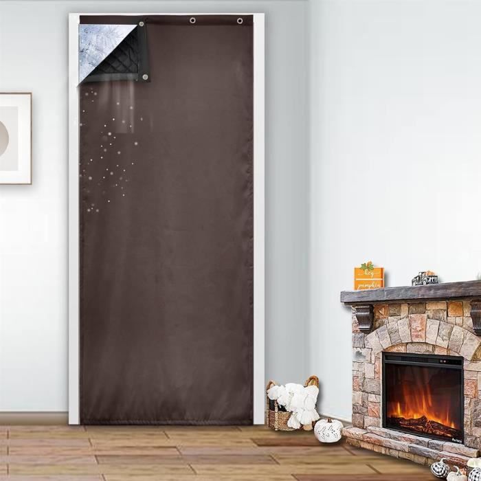 Rideau de porte isolant thermique anti-froid et anti-chaleur - Marron ...