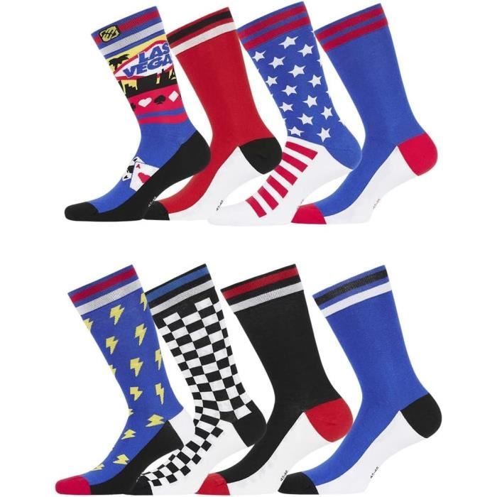 Chaussette Homme Fantaisie - Lot De 8 - Chaussettes Hautes Homme ...