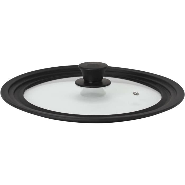 Couvercle universel en verre pour casseroles et poêles Ø 28-30-32 ...