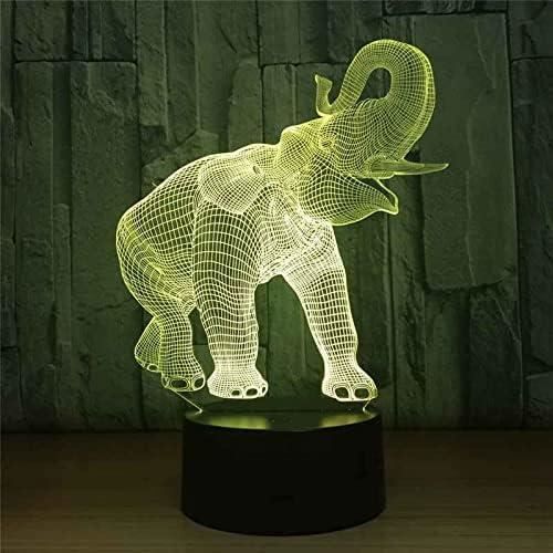 3D Lampe Illusion Optique La Créativité Des Éléphants Led Veilleuse ...