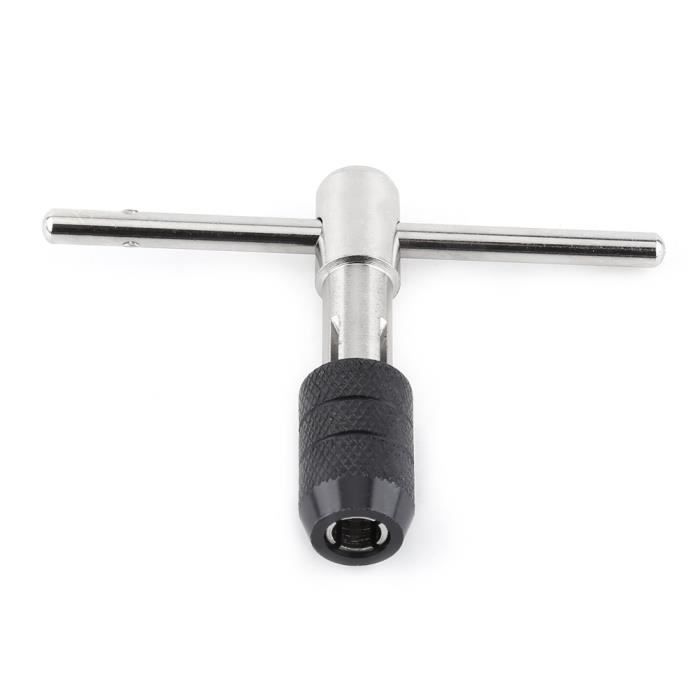 Ensemble de 6 tarauds à vis et clé en forme de T Kit d'outils à main de taraudage bricolage ...