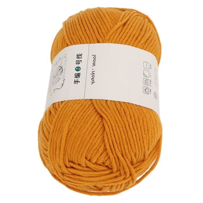 GOTOTOP Fil de crochet Fil au Crochet 6 brins automne jaune moyen épais ...