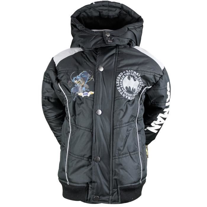 Batman Garçon Parka Manches longues Noir Noir Noir - Cdiscount Prêt-à ...